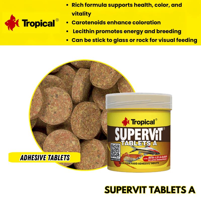 Tropical Supervit Tablets A (stick to tank) – Wildboar Fishroom