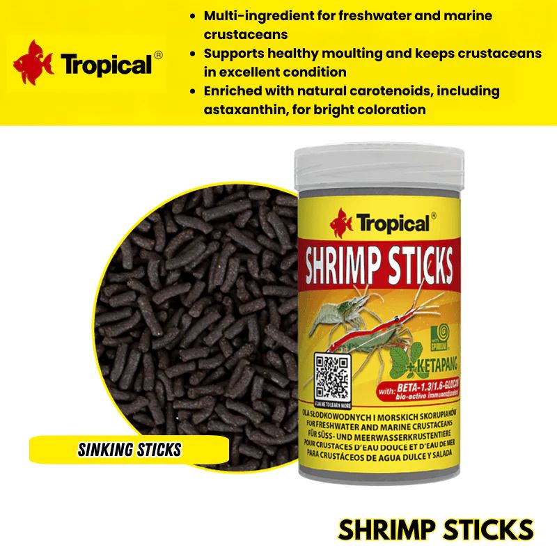 Tropical Shrimp Sticks (shrimp food with spirulina) – Wildboar Fishroom